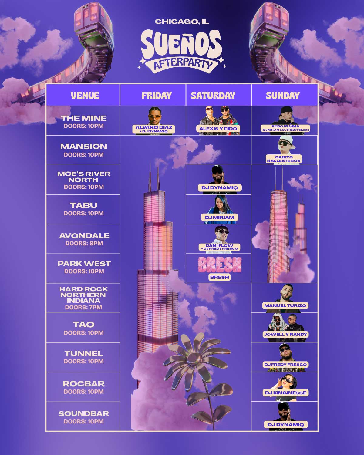 Official Afterparties | Sueños Chicago | May 25th & 26th, 2024